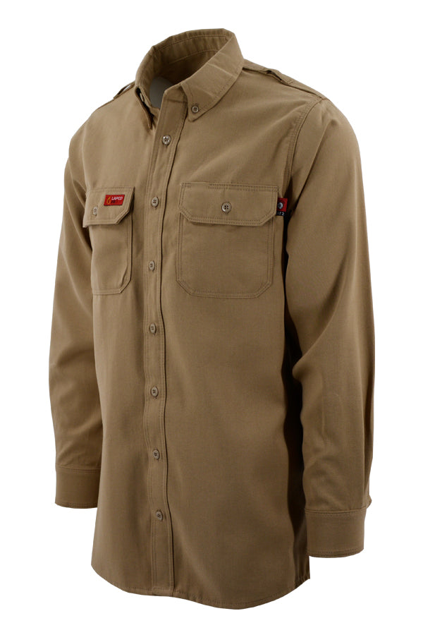 FR DH Uniform Shirt | made with 6.5oz. Westex® DH | Khaki – www.lapco.com