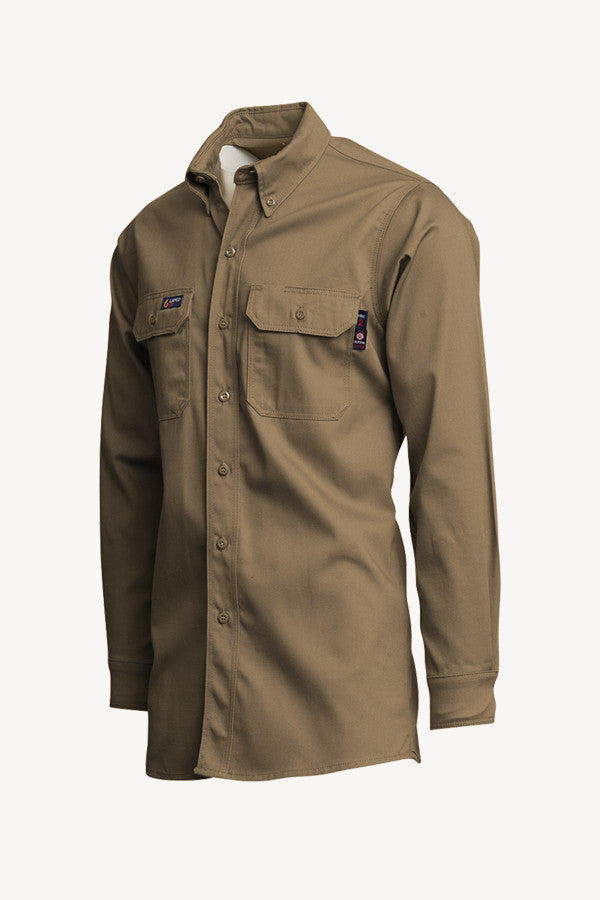 FR Uniform Shirt | 7oz. 100% Cotton | Khaki – www.lapco.com